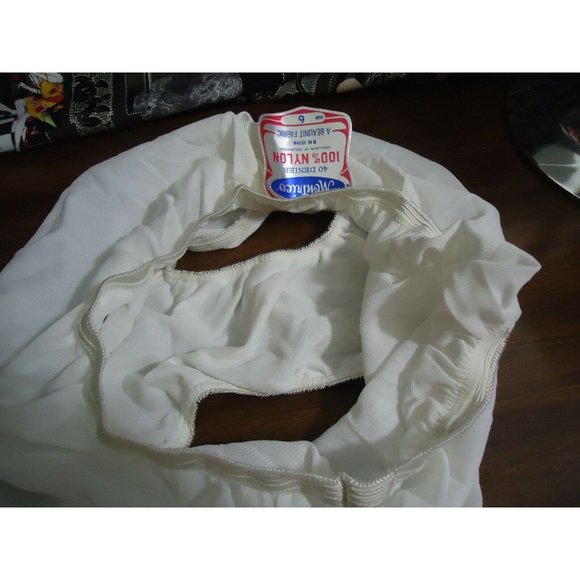 montrico | Intimates & Sleepwear | Nos Vintage 96s White Sheer Nylon ...